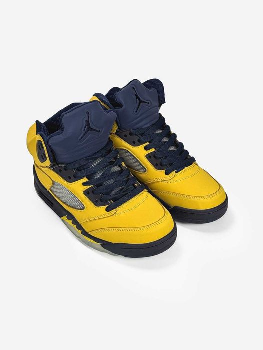 Мужские кроссовки Nike Air Jordan 5 Retro Yellow Blue 40-45 Хит Осени ...