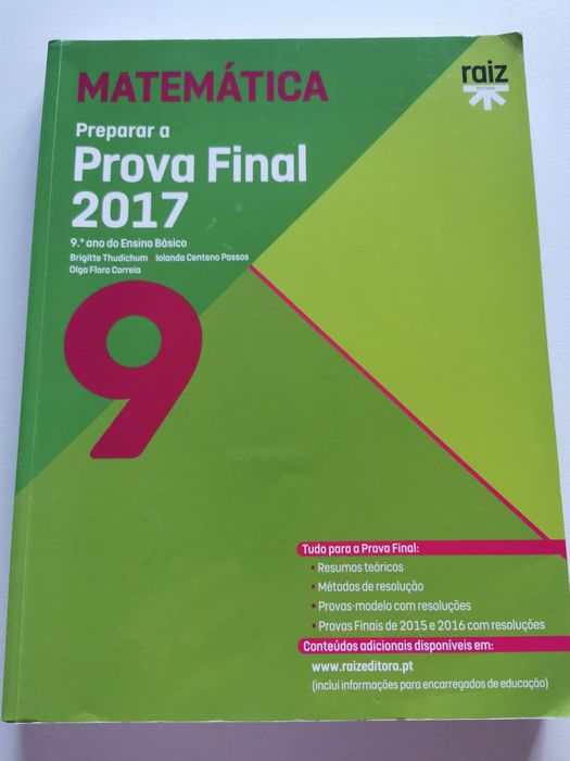 Preparar a Prova Final de Matemática 9 ano Mina De Água • OLX Portugal