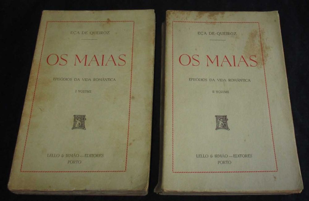 Livro Os Maias Episódios da Vida Romântica Eça de Queirós 2 Volumes ...