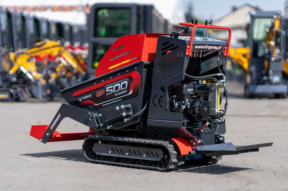 NOWA Taczka z Ładowaczem Mini WOZIDŁO Kingway GP500 DUMPER Gąsienice ...
