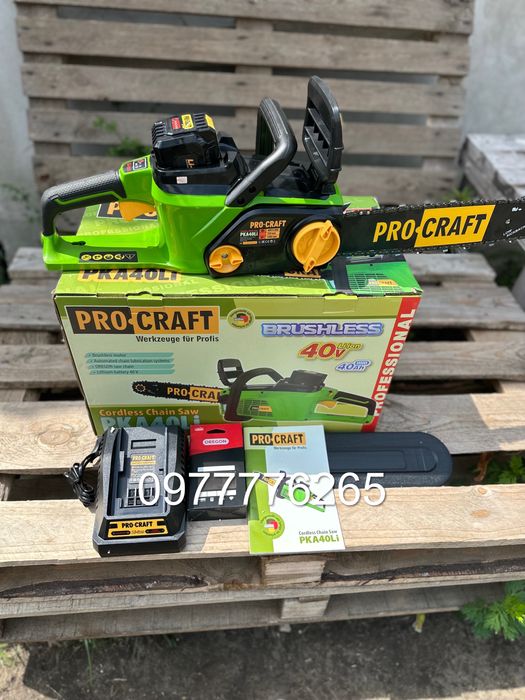 Акумуляторна цепна пила Procraft PKA 40 li 40V 4aH: 8 425 грн. - Електроінструмент Дніпро на Olx