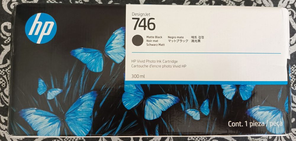 Tusz HP Designjet 746 Matte Black P2V83A Oryginał. Długi termin ważnoś ...