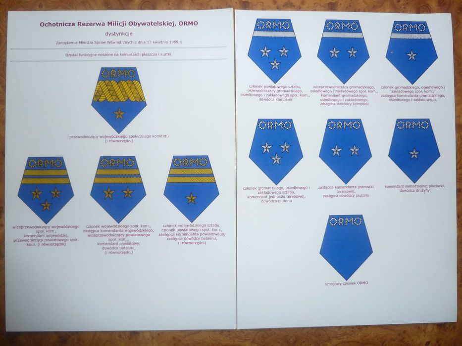 Dystynkcje byłych służb ORMO Rzepiennik Marciszewski • OLX.pl