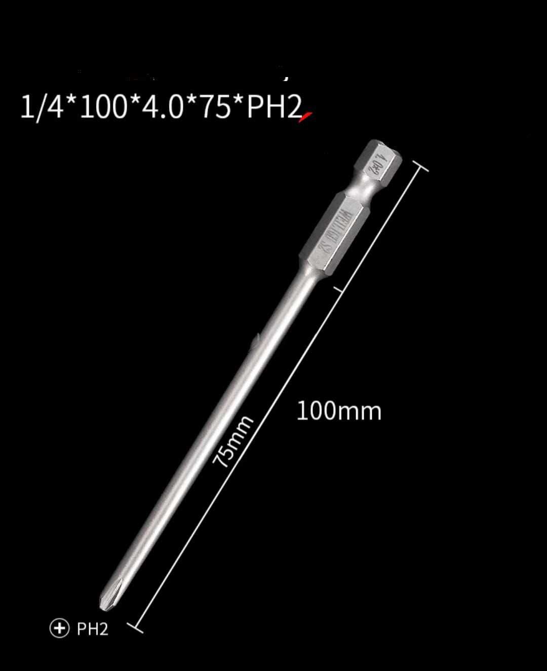 Біта ph2 100 mm якісна / набір біт набор бит бита ph pz hex torx sl: 30 ...