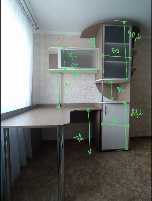 Стол письменный с шкафом пенал: 6 500 грн. - Меблі для вітальні ...