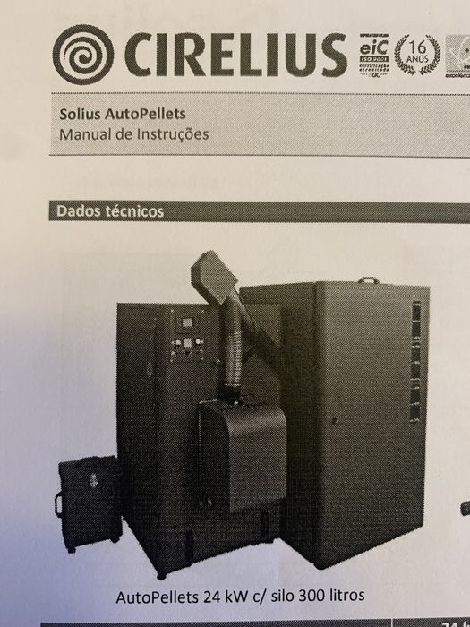 Caldeira Solius AutoPellets 24kW São Pedro de Castelões • OLX Portugal