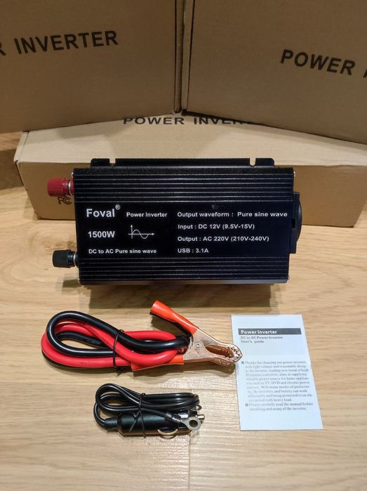 Inverter, інвертор , перетворювач напруги чиста синусоїда Foval: 2 400 ...