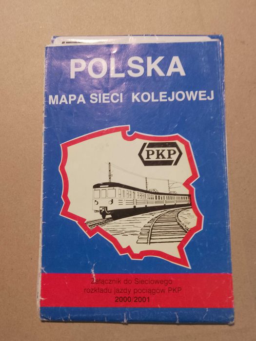 Pkp stara mapa sieci kolejowych 2000/2001 polska Bytom • OLX.pl