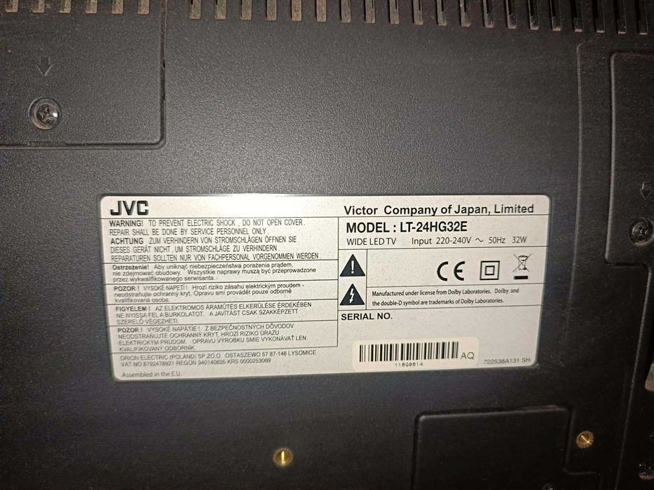 Telewizor JVC lt-24hg32e (24 cale; sprawny) Szczecin Niebuszewo • OLX.pl