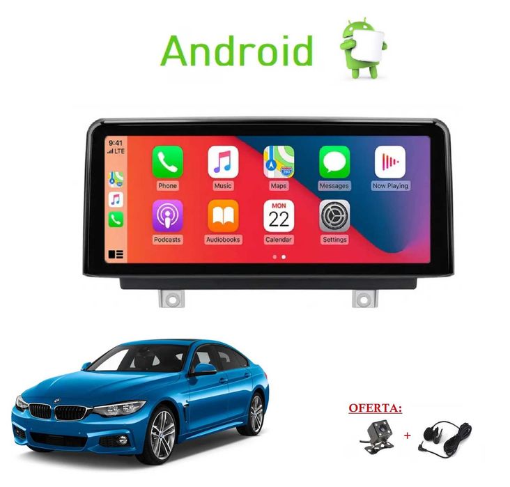 (NOVO) Rádio 2DIN Android 10.25"• BMW F20 / F30 • [4+64GB] 320d 120d Gondomar • OLX.pt