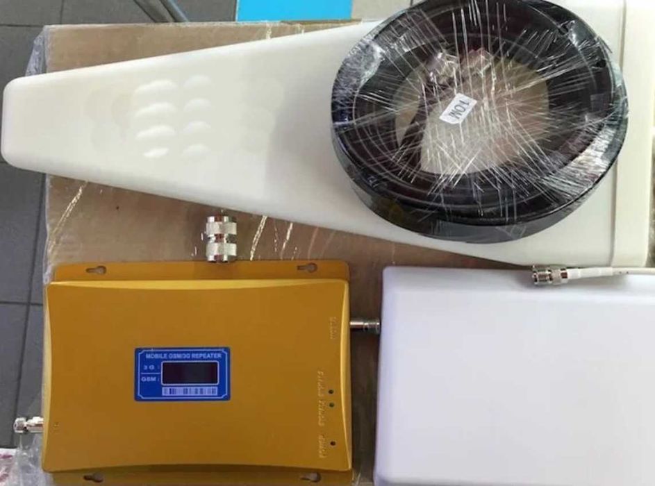 Комплект репитер с антеннами для усиления связи 1800 и 3g 4g интернета ...