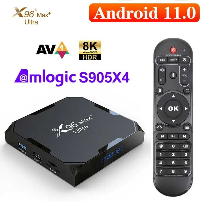 Смарт ТВ приставка X96 Max Plus ULTRA 4/64 Гб Smart TV Box Android 11: 1 500 грн. - Медіа ...