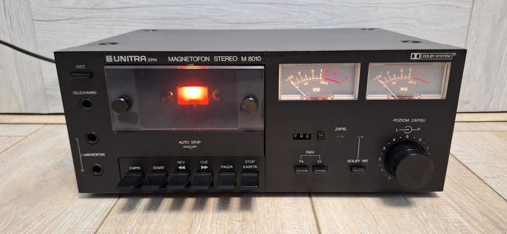 Magnetofon Unitra M 8010 Czarny IDEALNY STAN 1 WŁ ! DO SERWISU ...