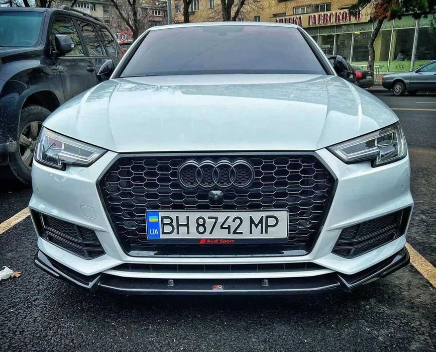 Сплиттер Audi s4 b9 / A4 B9 s-line тюнинг обвес губа юбка (Maxton): 10 100 грн. - Пороги та ...