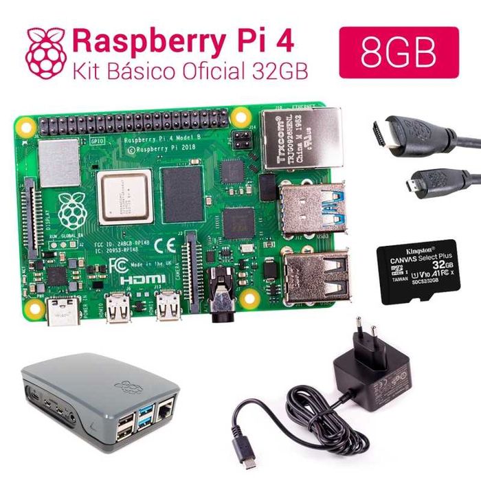 Raspberry Pi 4 8GB Official Basic Kit Black 16GB (usado / recondic) Coimbra (Sé Nova, Santa Cruz ...