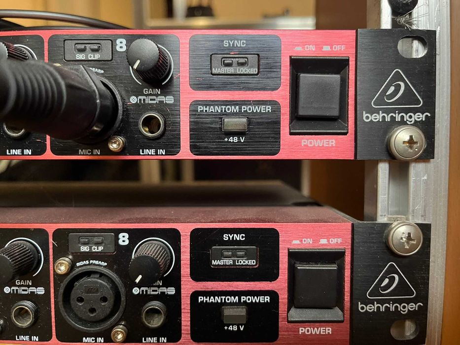 2 sztuki Behringer ULTRAGAIN DIGITAL ADA8200 8-kanałowy + Kable Luboń ...