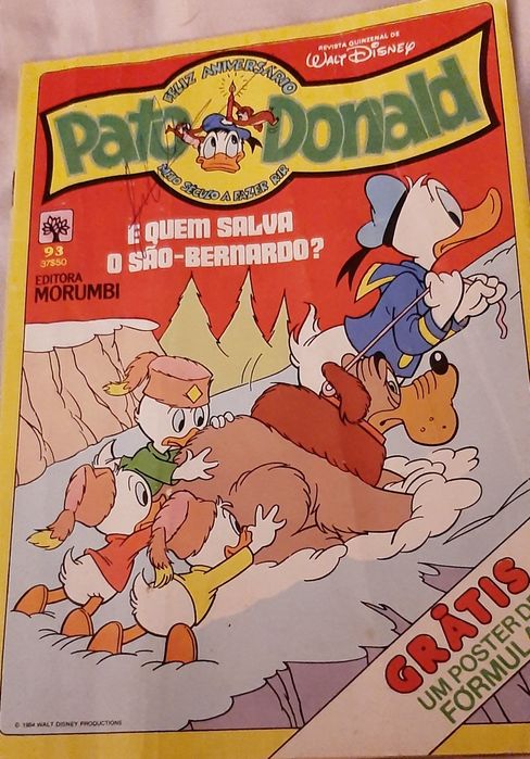 Livro BD pato donald n 93 de 9 Novembro 1984 Odivelas • OLX.pt