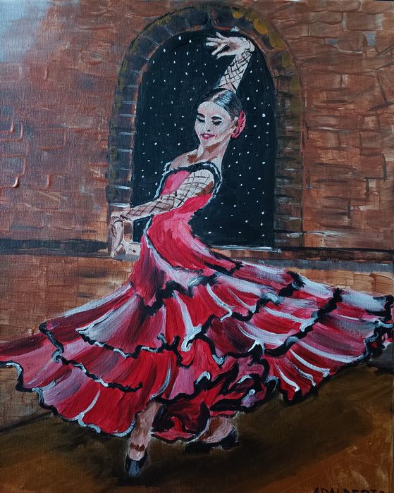 Flamenco tancerka obraz na płótnie Dąbrowa Górnicza • OLX.pl