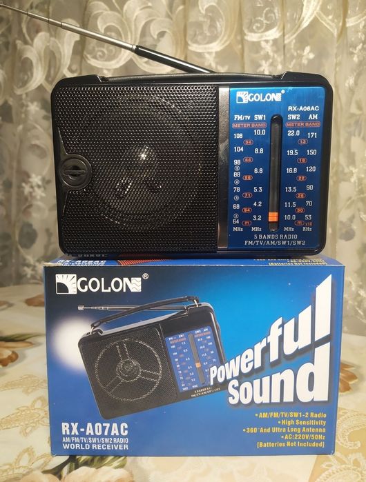 Радиоприёмник Golon RX-A06AC работает от 220В, от батареек В прием: 200 ...
