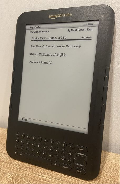 Czytnik E-Book / Kindle 3 Keyboard - 3G / WiFi - UNIKAT! 100% Sprawny ...