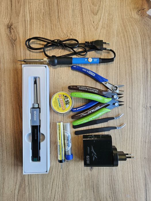 Паяльник,GVDA,GD300, з регулятором температури,кусачки,питцет,припой ...