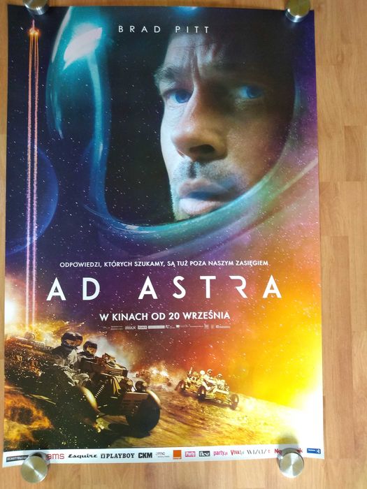 Plakat filmowy AD ASTRA/Brad Pitt/Oryginał z 2019 roku. Czechowice ...