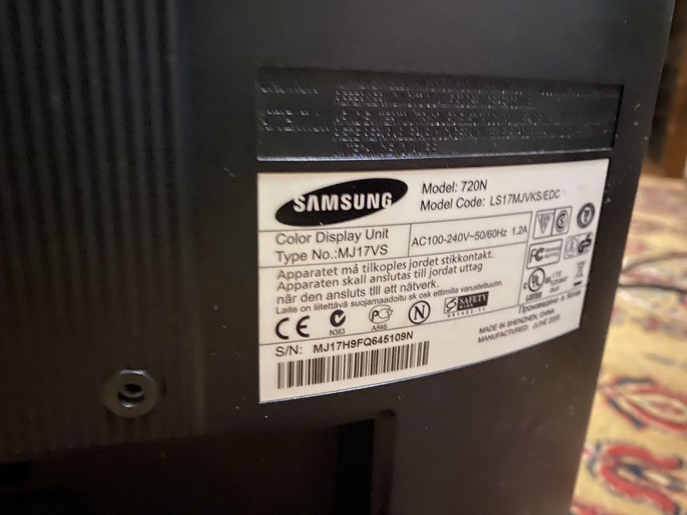 Монітор самсунг samsung syncmaster 720n: 116 грн. - Мониторы Львов на Olx