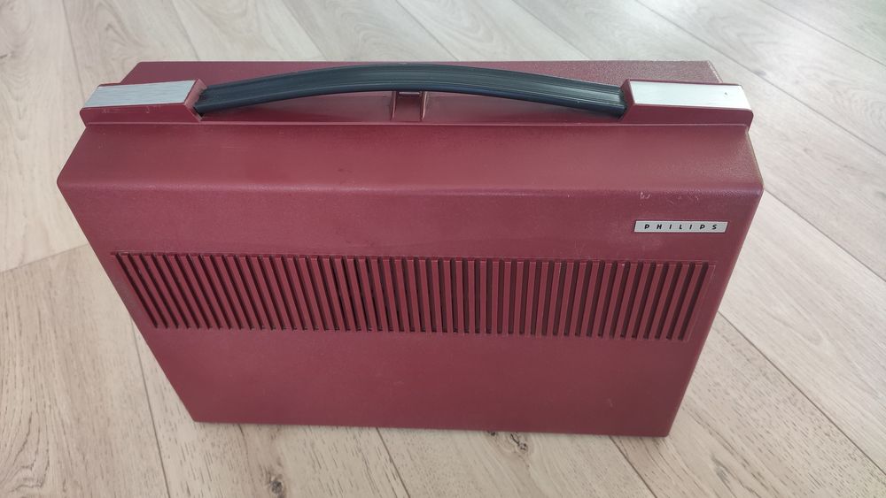 Przenośny gramofon odtwarzacz vintage Philips all transistor 22GF210 l ...