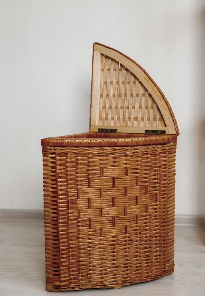 Корзина для білизни кошик ящик з кришкою з лози: 500 грн. - Меблі для ...