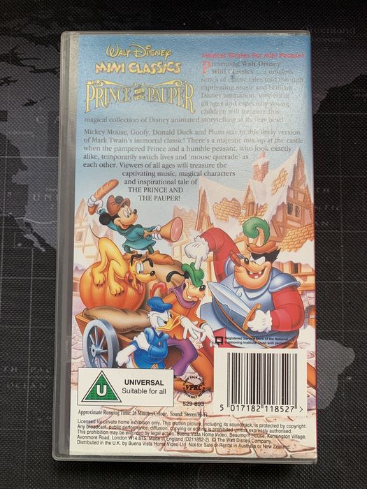 Disney Mini Classics Vhs