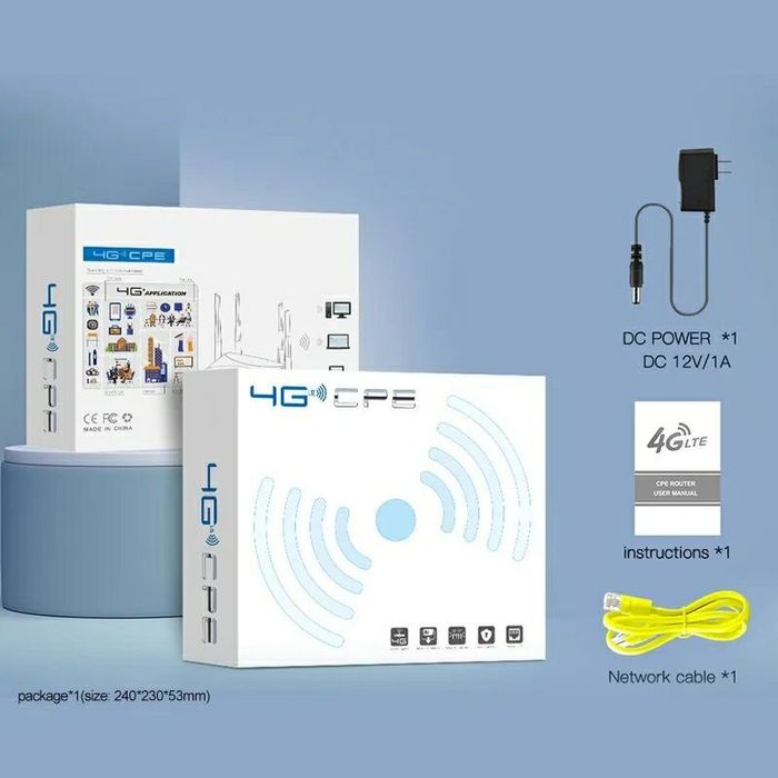 4G WI-FI роутер під мікро SIM порт під RJ45 Живлення 12V або 5v 0.3А: 1 ...