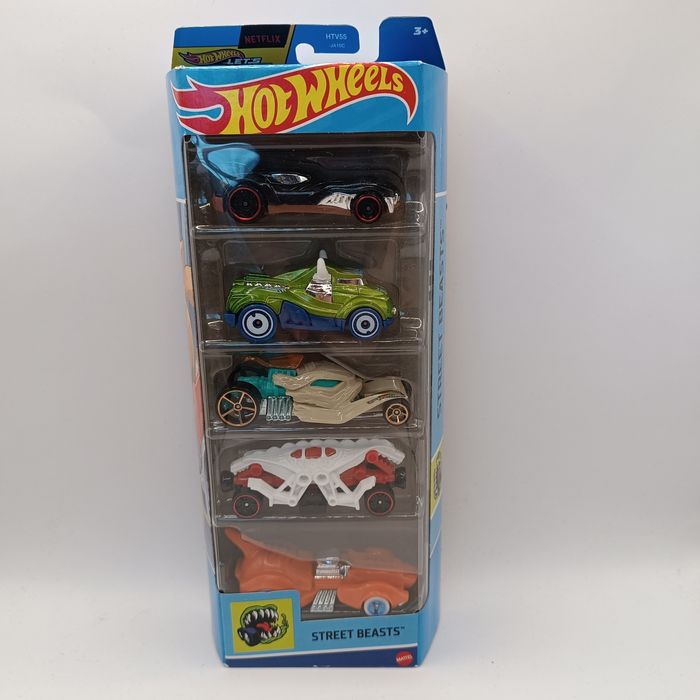 Hot Wheels Auta Pięciopak 5-pak zestaw HTV55 STREET BEASTS Parczew • OLX.pl
