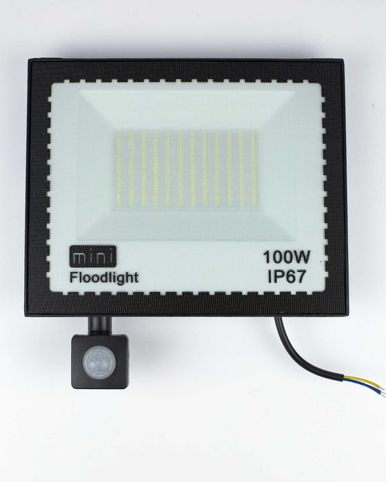 Naświetlacz LED 100W z czujnikiem ruchu PIR, IP67, 6500K –Floodlight ...