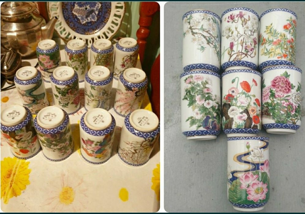 Japan, Porzellan FP, 12x Teetassen, Teebecher Kinuko Yamabe Szczecin ...