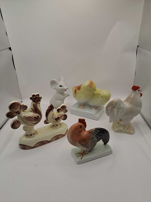 Фарфоровая статуэтка Статуетка Петух Півень Курочка Курица 320 грн Предметы искусства