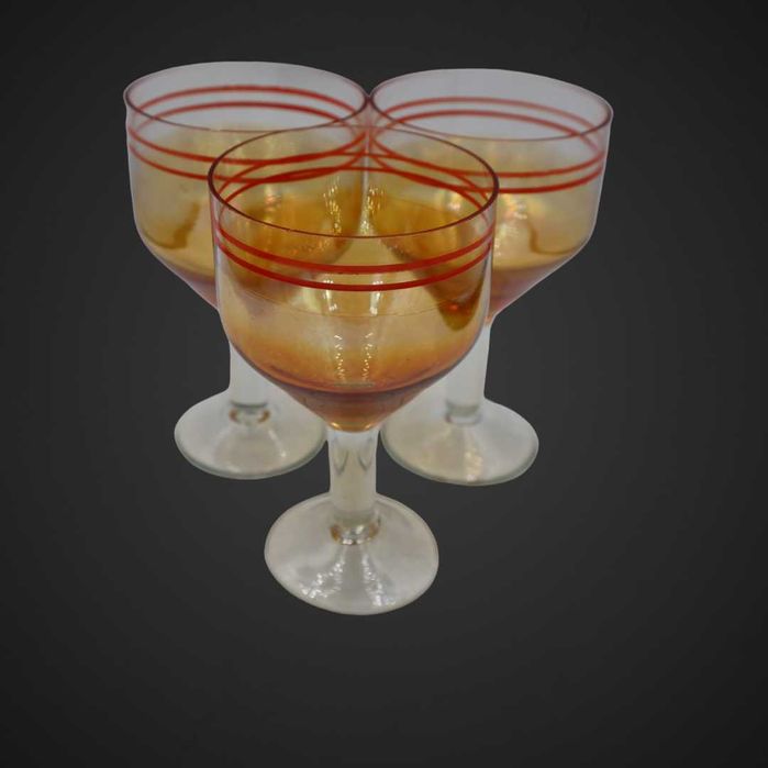 Szampanki szkło dymione design PRL B4/012703 Warszawa Ursus • OLX.pl