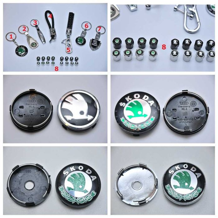 Колпачки/заглушки Skoda 56/59/60/65/68/75/135 ниппель брелок: 75 грн ...