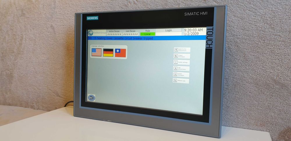 Siemens Simatic TP1200 COMFORT Panel 12" - 6AV2124-0MC01-0AX0 Gorzów ...