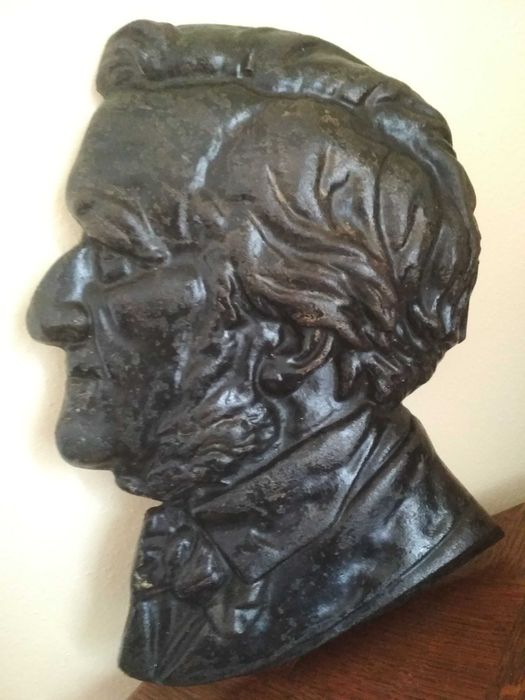 Richard Wagner - stara żeliwna plakieta - niemiecki kompozytor ...
