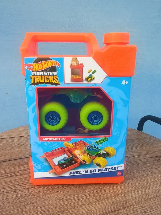 Hot Wheels Monster Trucks Zabawka kanister Zestaw Monster Truck Motosa ...
