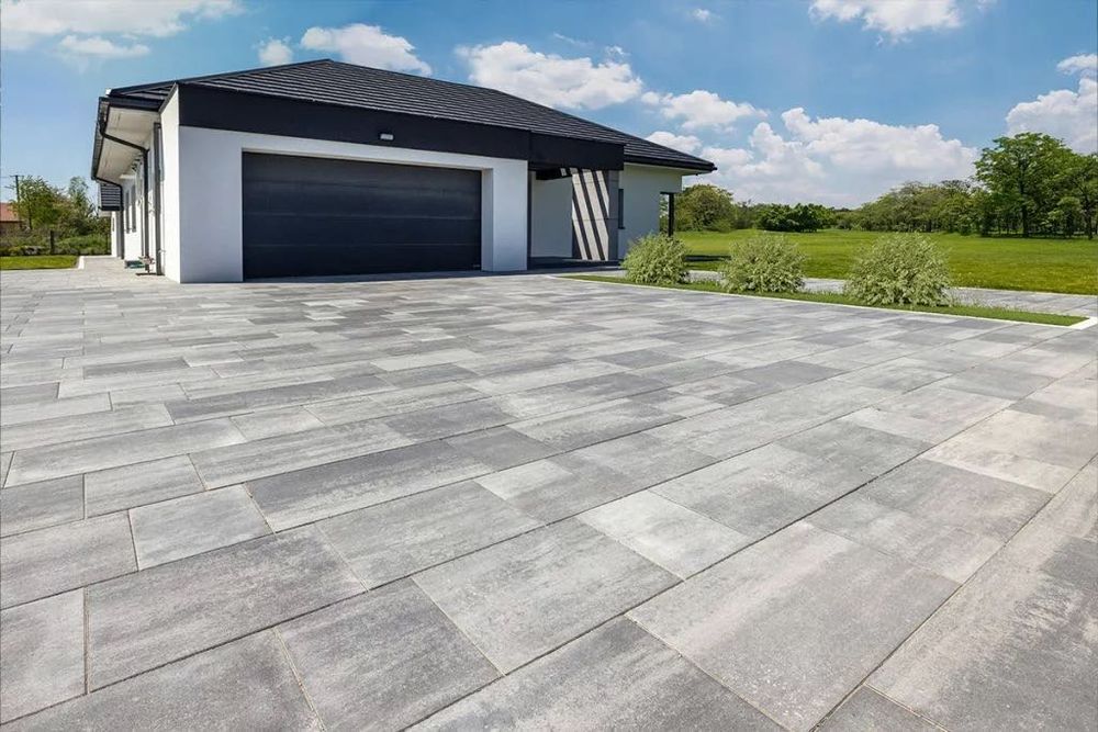 Kostka brukowa Bruk Bet Novator Largo Wapień szary Większe Płyty Rzeszów • OLX.pl