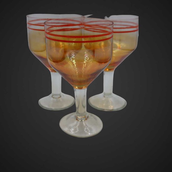 Szampanki szkło dymione design PRL B4/012703 Warszawa Ursus • OLX.pl