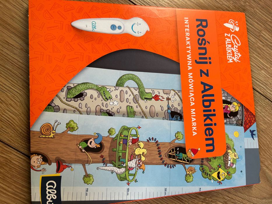 Rezerwacja Albik Wesoła nauka pióro + miarka + atlas świata SUPER STAN ...