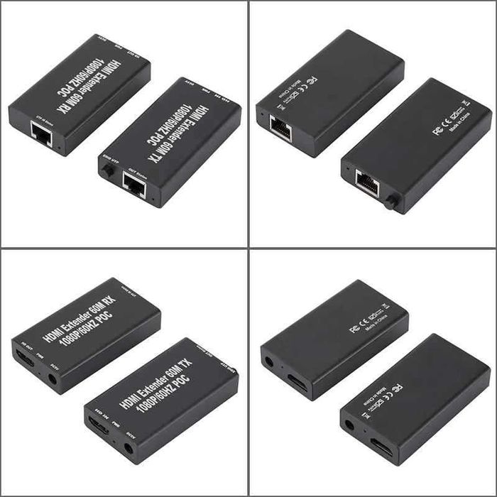 Repetidor Extensor HDMI via Único Cabo Rede RJ45 LAN Cat5E / 6 até 60M ...