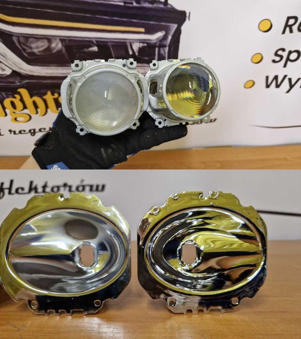 Regeneracja reflektorów, odbłyśników, uszczelnianie, wymiana kloszy ...