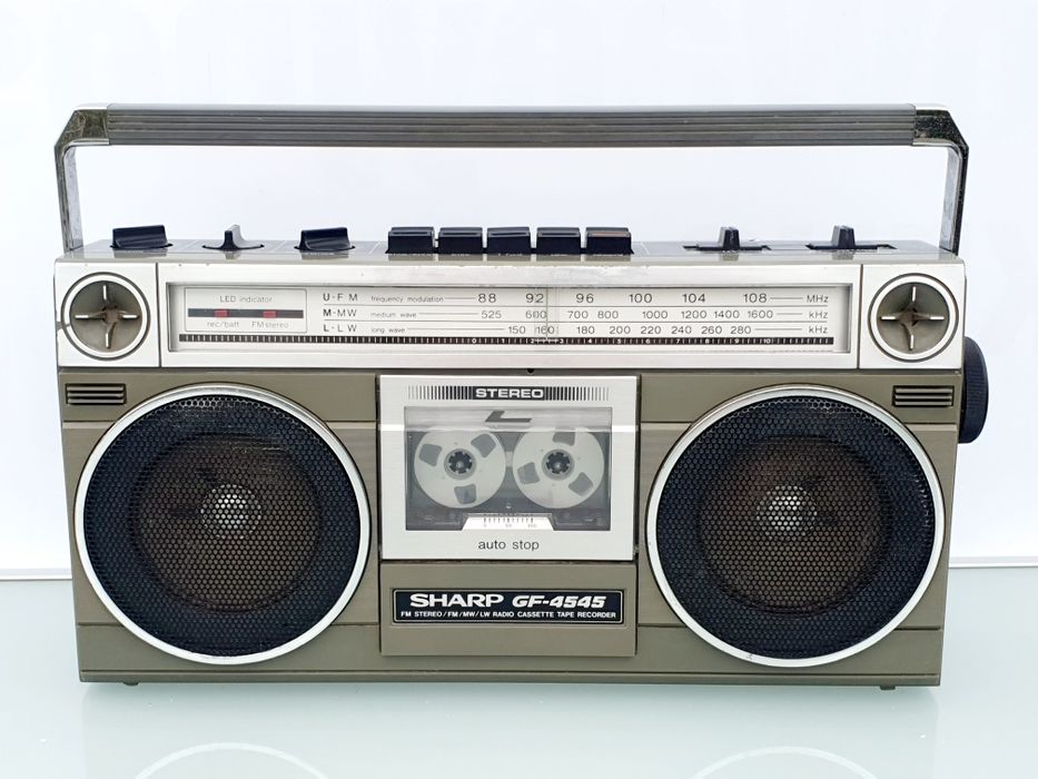 Radiomagnetofon Sharp GF-4545 vintage Wrocław Psie Pole • OLX.pl