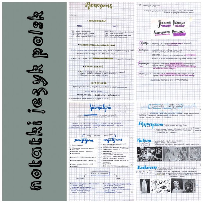 Notatki - język polski - epoki literackie - opracowania lektur - PDF ...