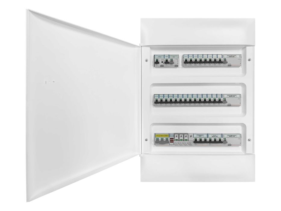 Rozdzielnica natynkowa z zabezpieczeniami, gotowa 3x18 modułów Legrand ...