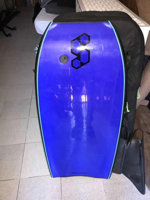 Prancha Bodyboard Science Style Preta+Manga+Saco mochila+barbatanas ...