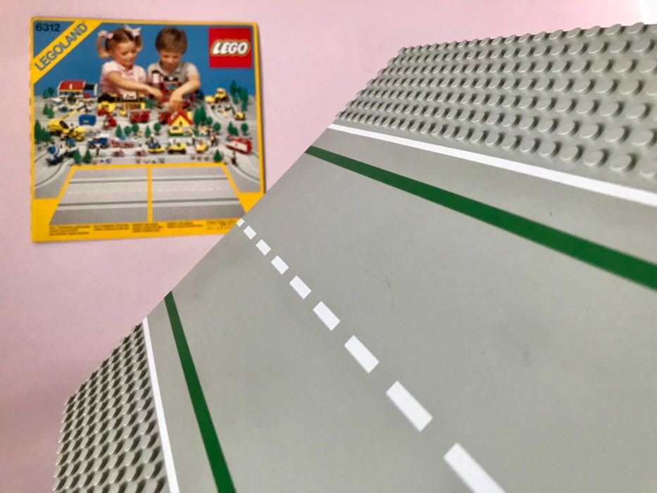 LEGO Town 6312, płyty drogowe/prosta 2 sztuki. Oryginał 1986 rok ...
